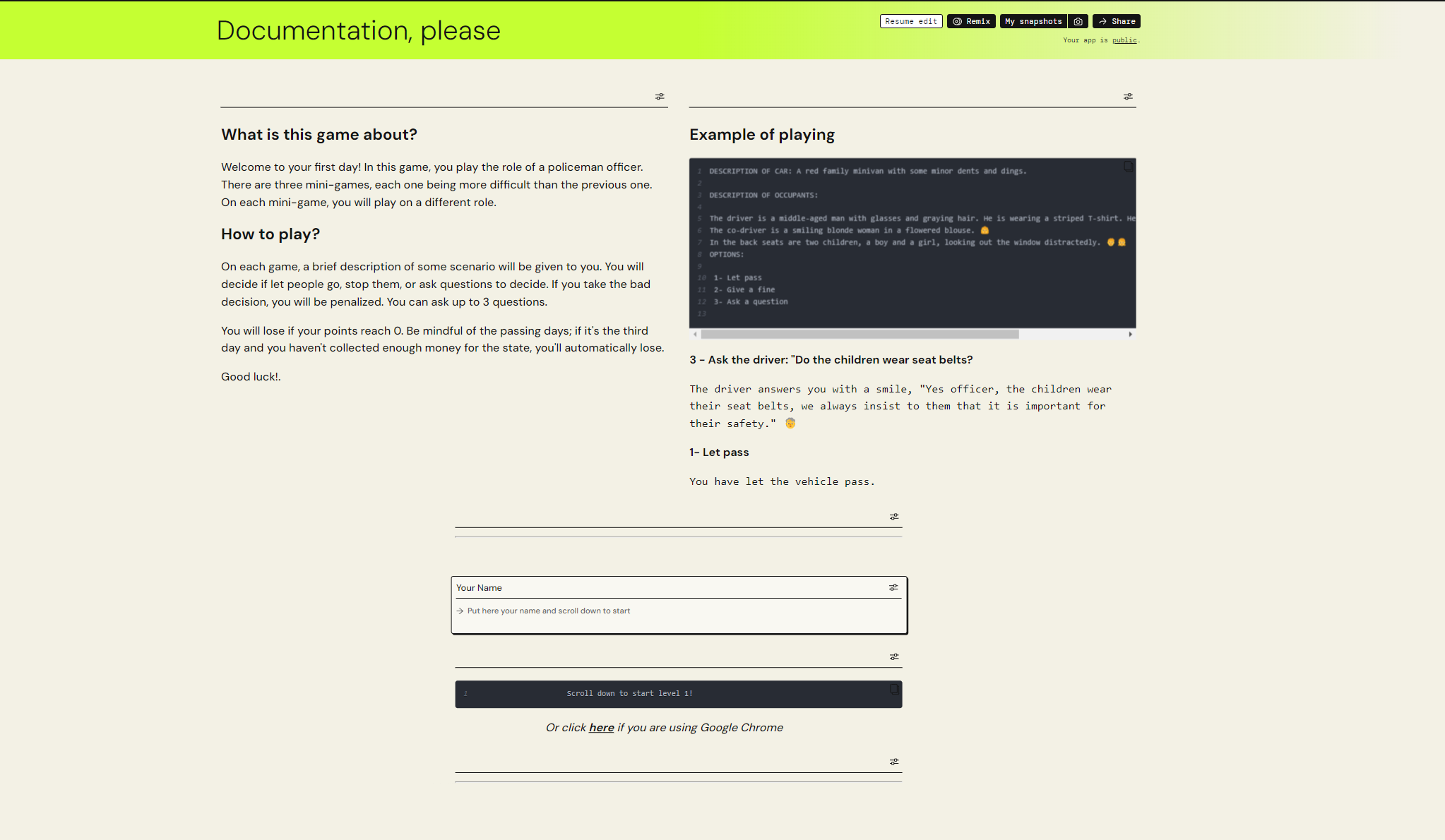 Document, please? | Devpost