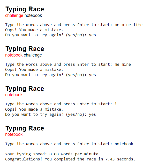 Typing_race | Devpost