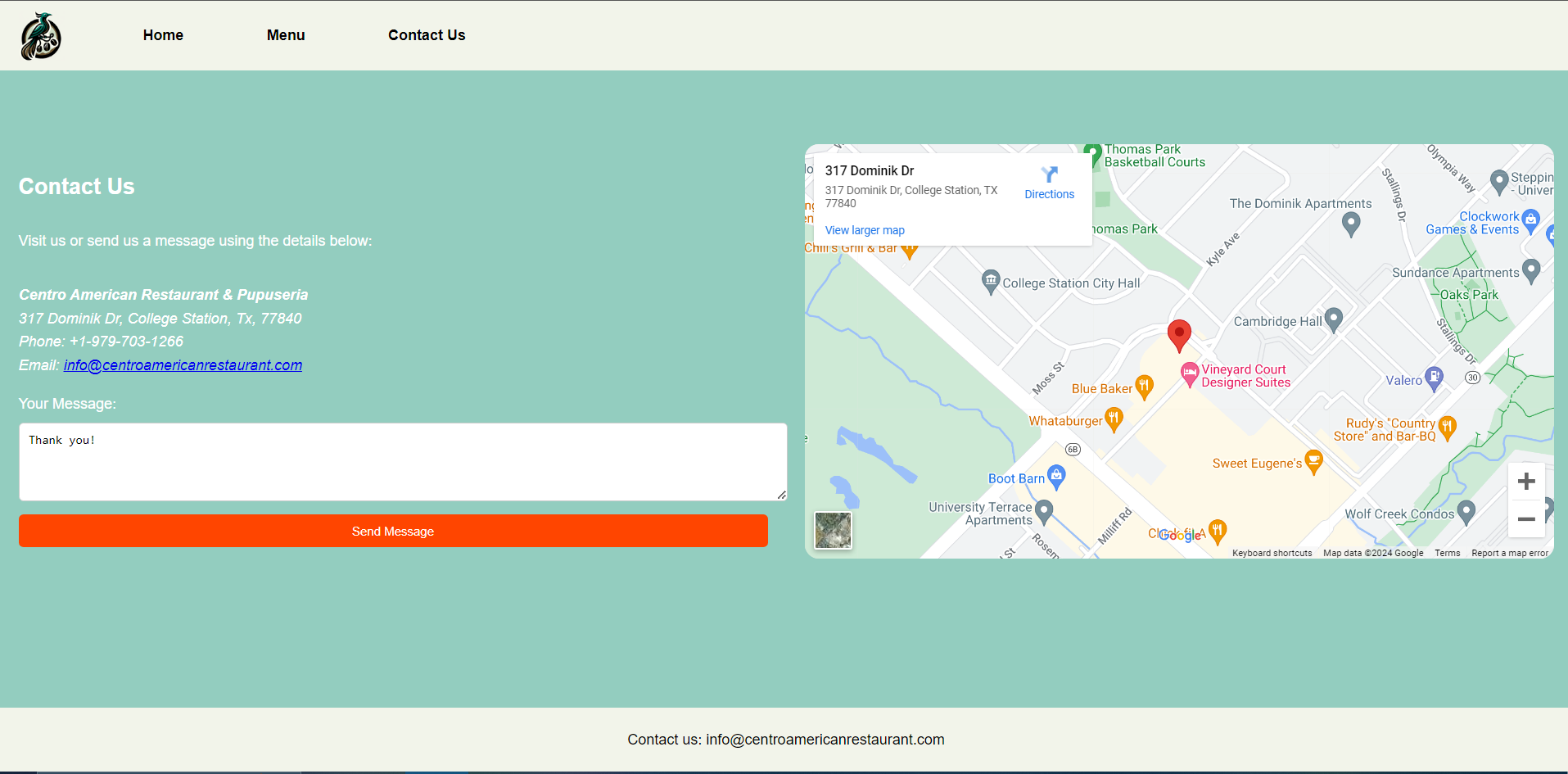 Central American Restaurant Website | Devpost