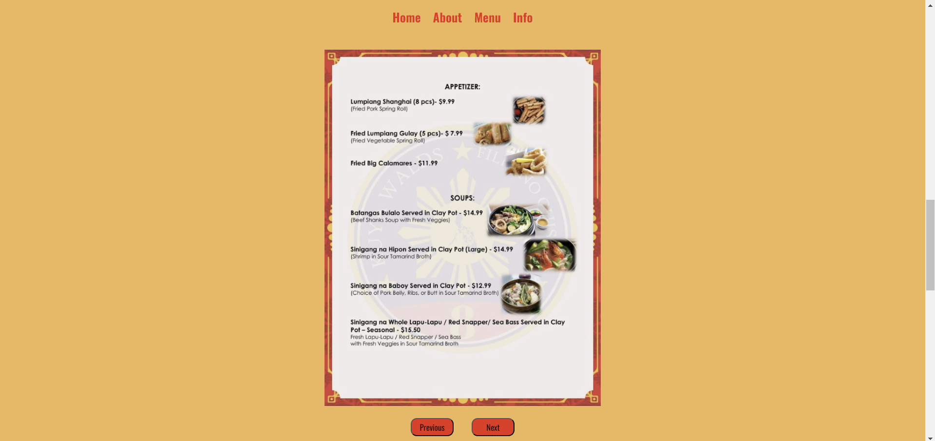 Kuya Walds Filipino Cusine Restaurant Website | Devpost
