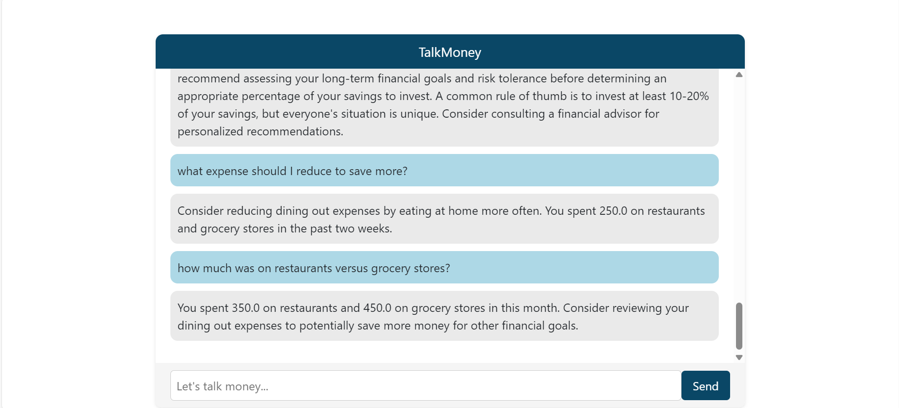 TalkMoney - Financial Literacy LLM | Devpost
