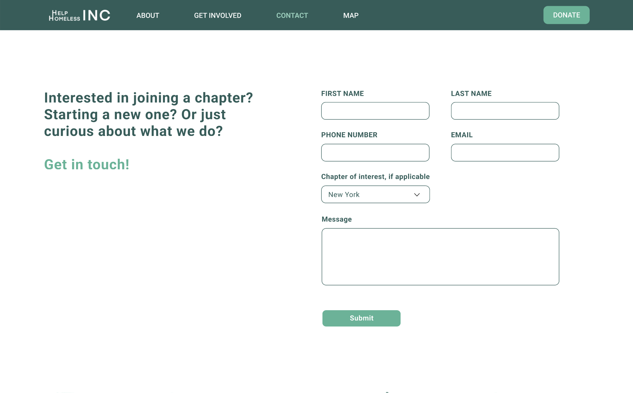 Help Homeless Inc Redesign | Devpost