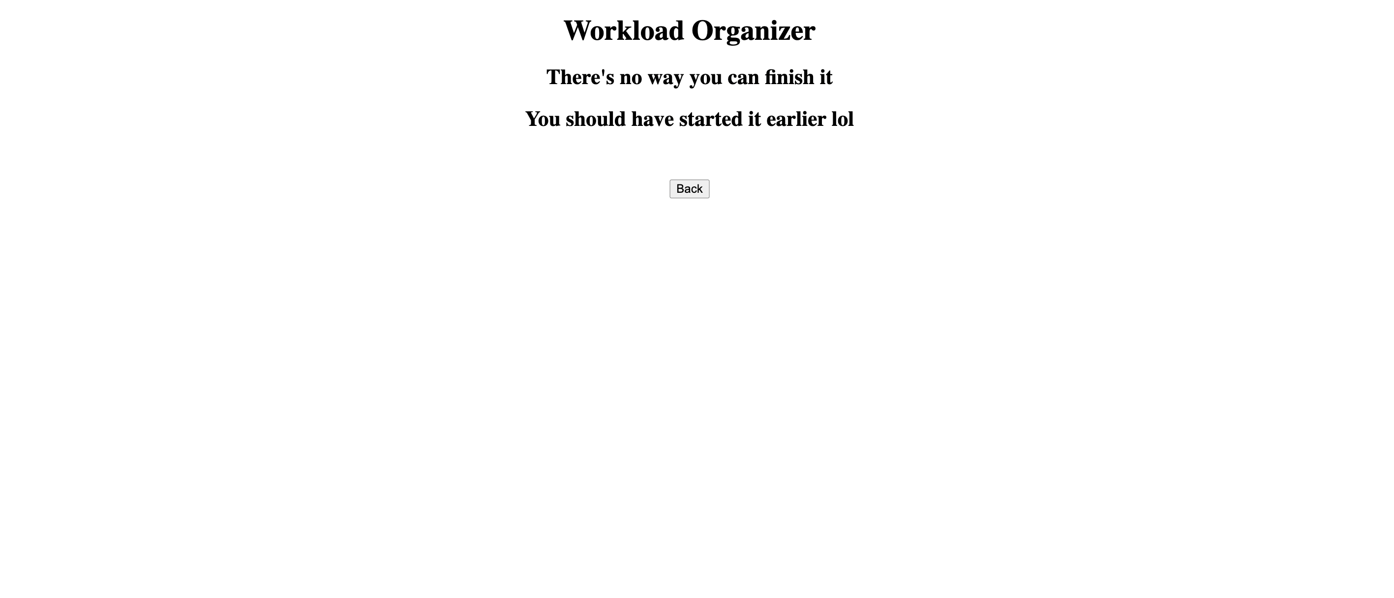 Workload Organizer | Devpost