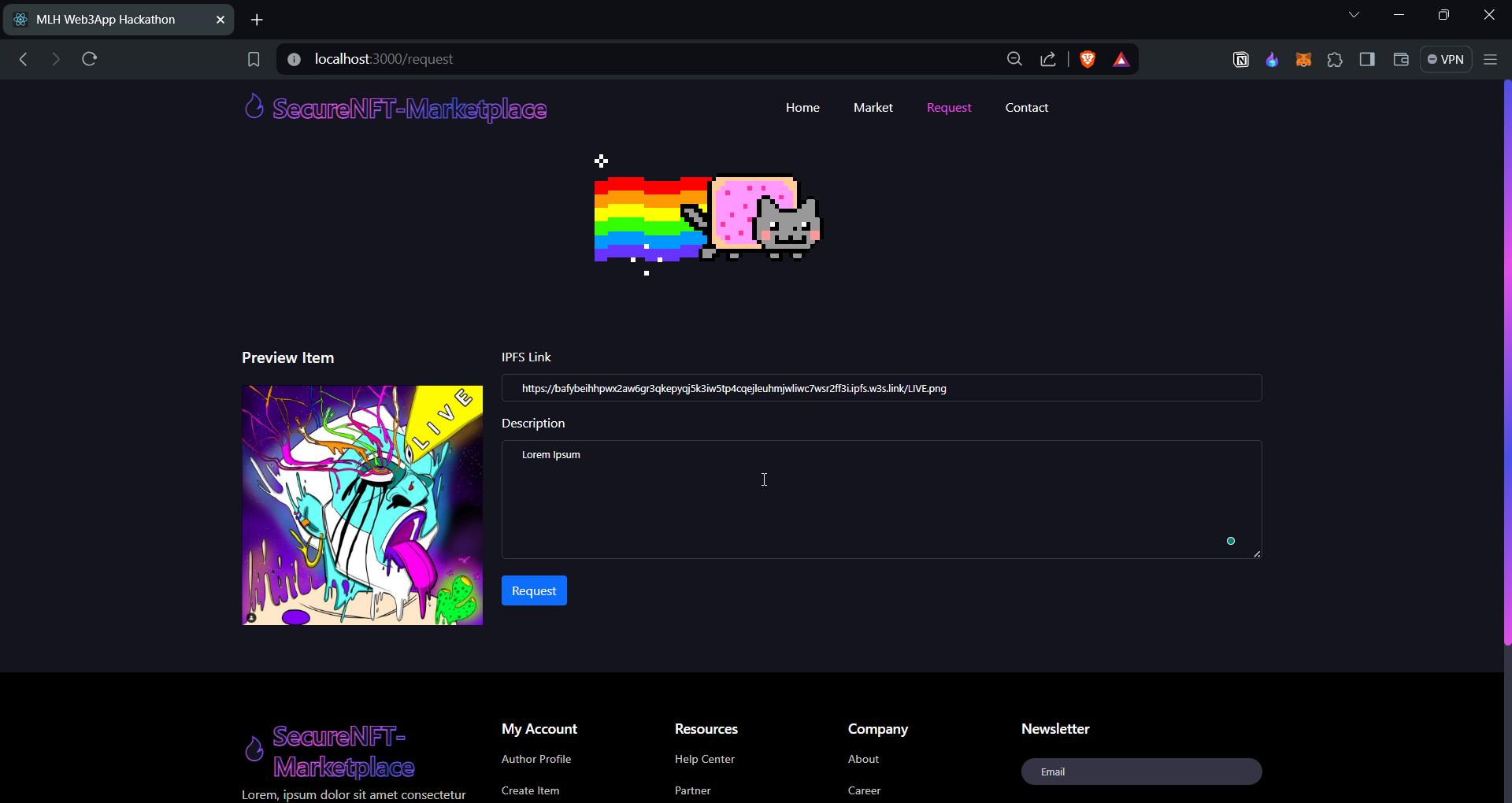 SecureNFT Marketplace | Devpost