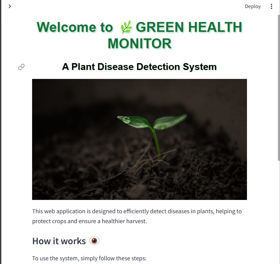 "Green Health Monitor ☘️- A Plant Disease Detection System " | Devpost