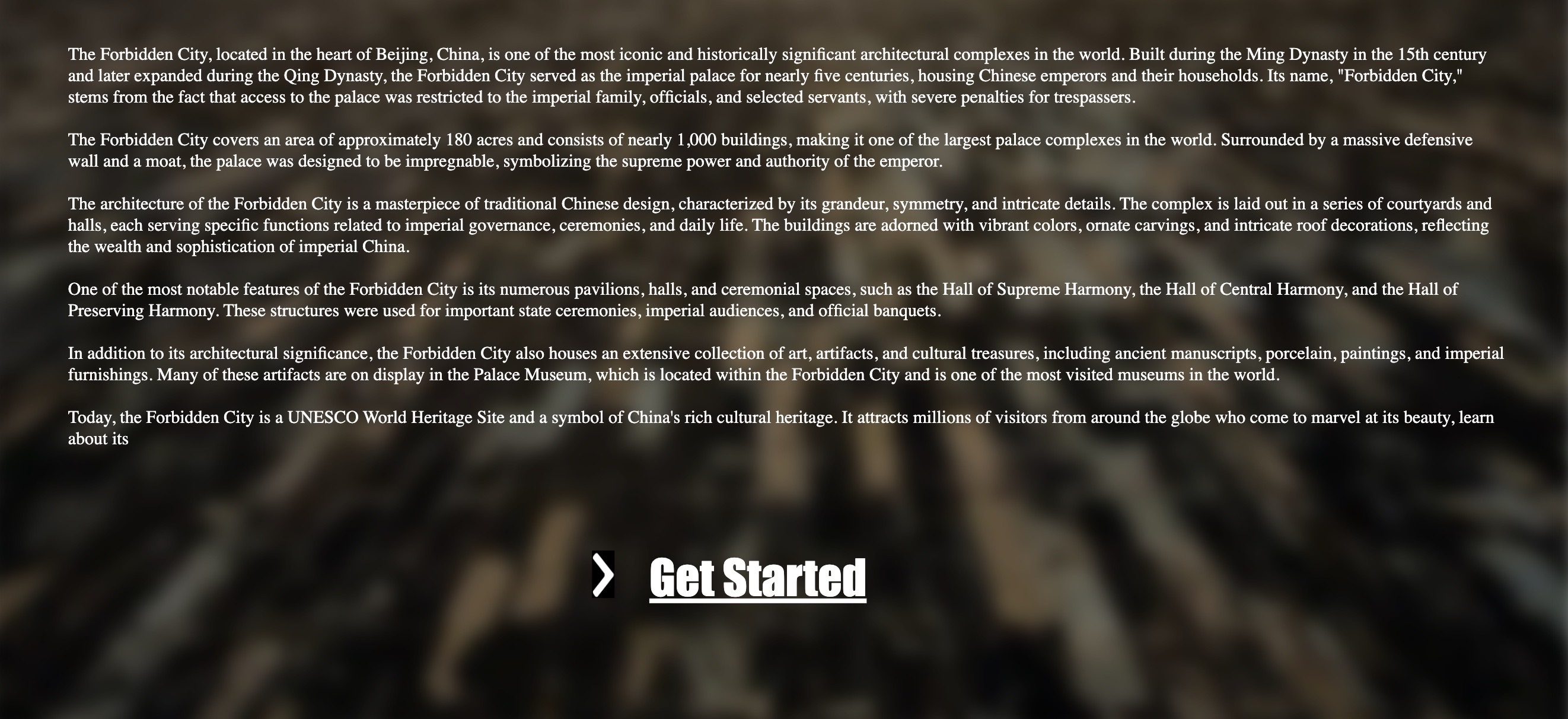 Forbidden City Guide | Devpost