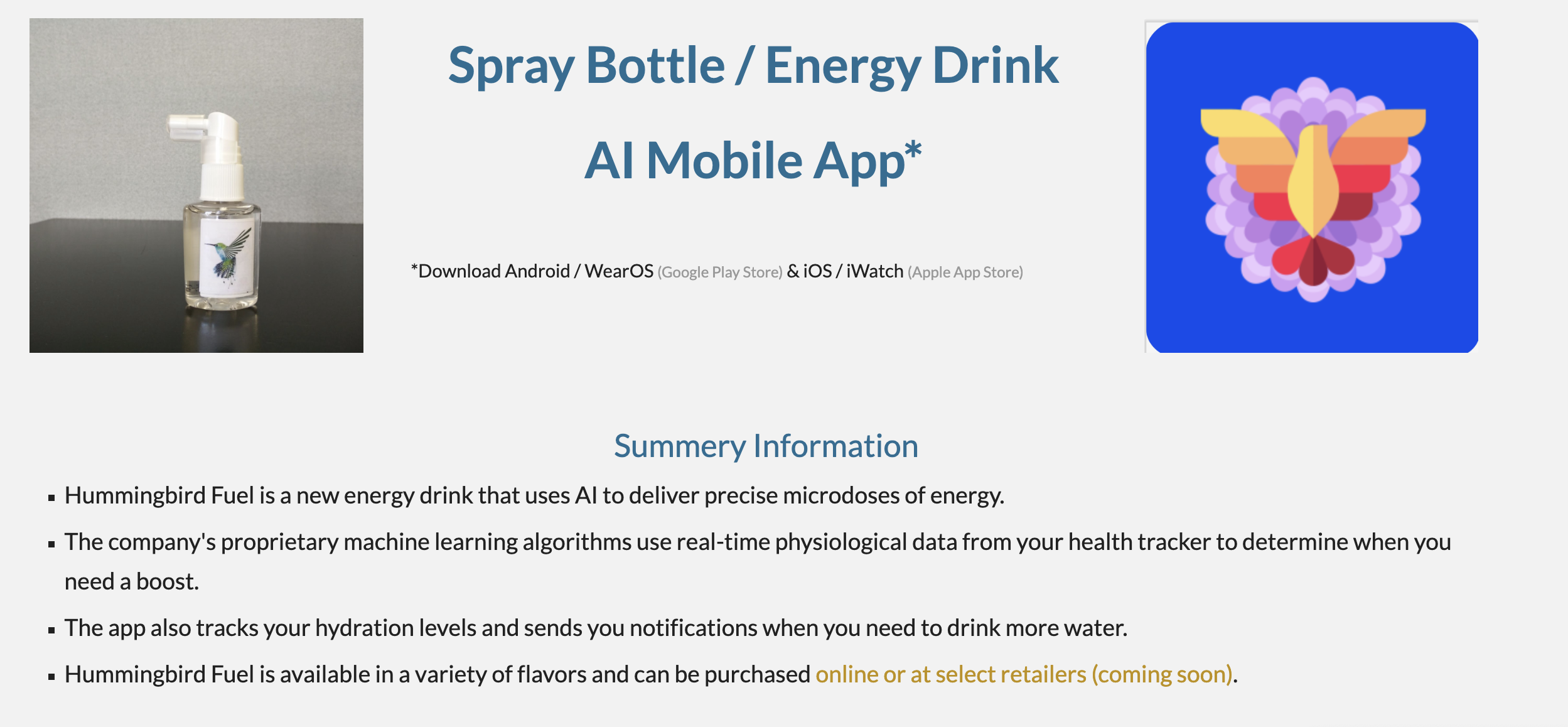 Hummingbird Fuel | Devpost