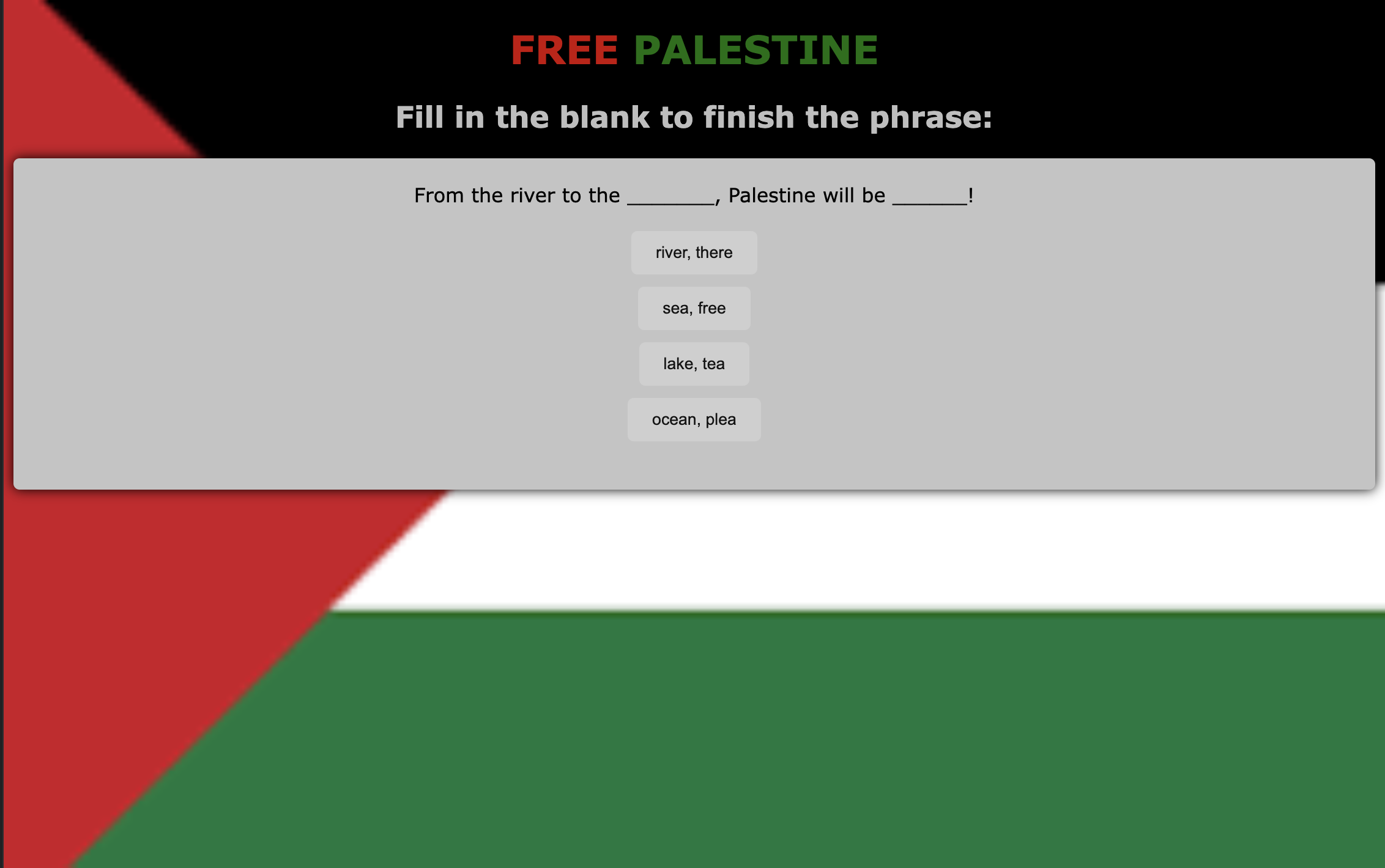 Free Palestine | Devpost