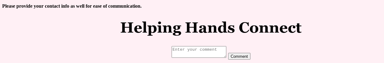 Helping Hands Connect | Devpost