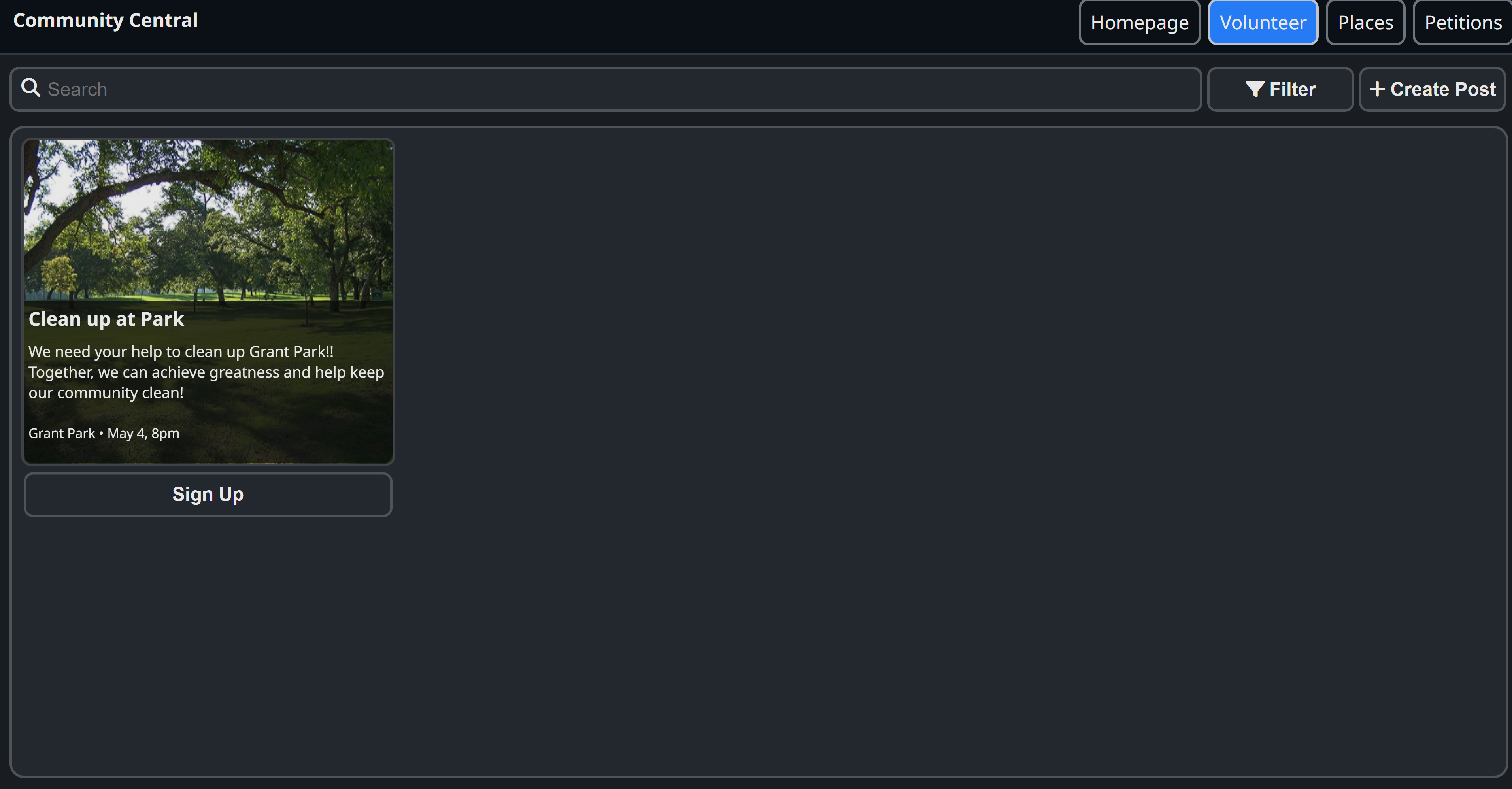 Community Central | Devpost