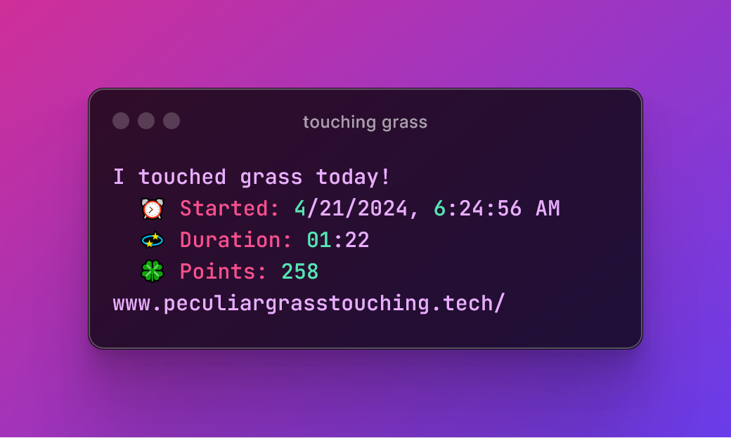 peculiar grass touching tech | Devpost