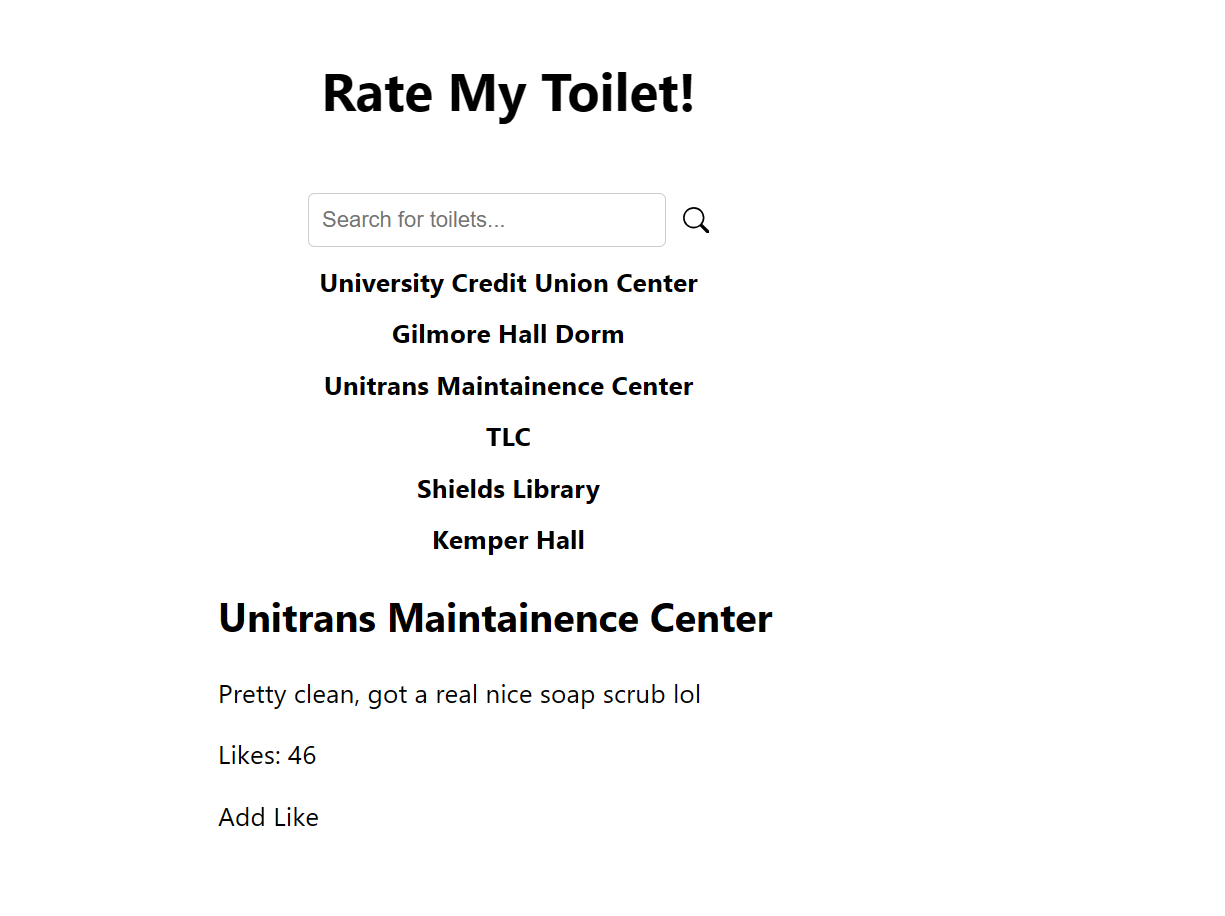Rate My Toilet | Devpost