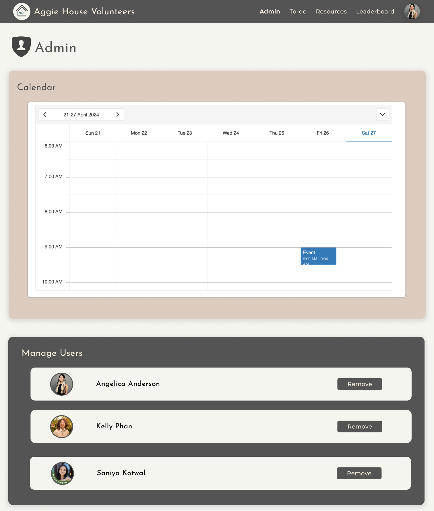 Aggie House Volunteers Timesheet - KARS | Devpost