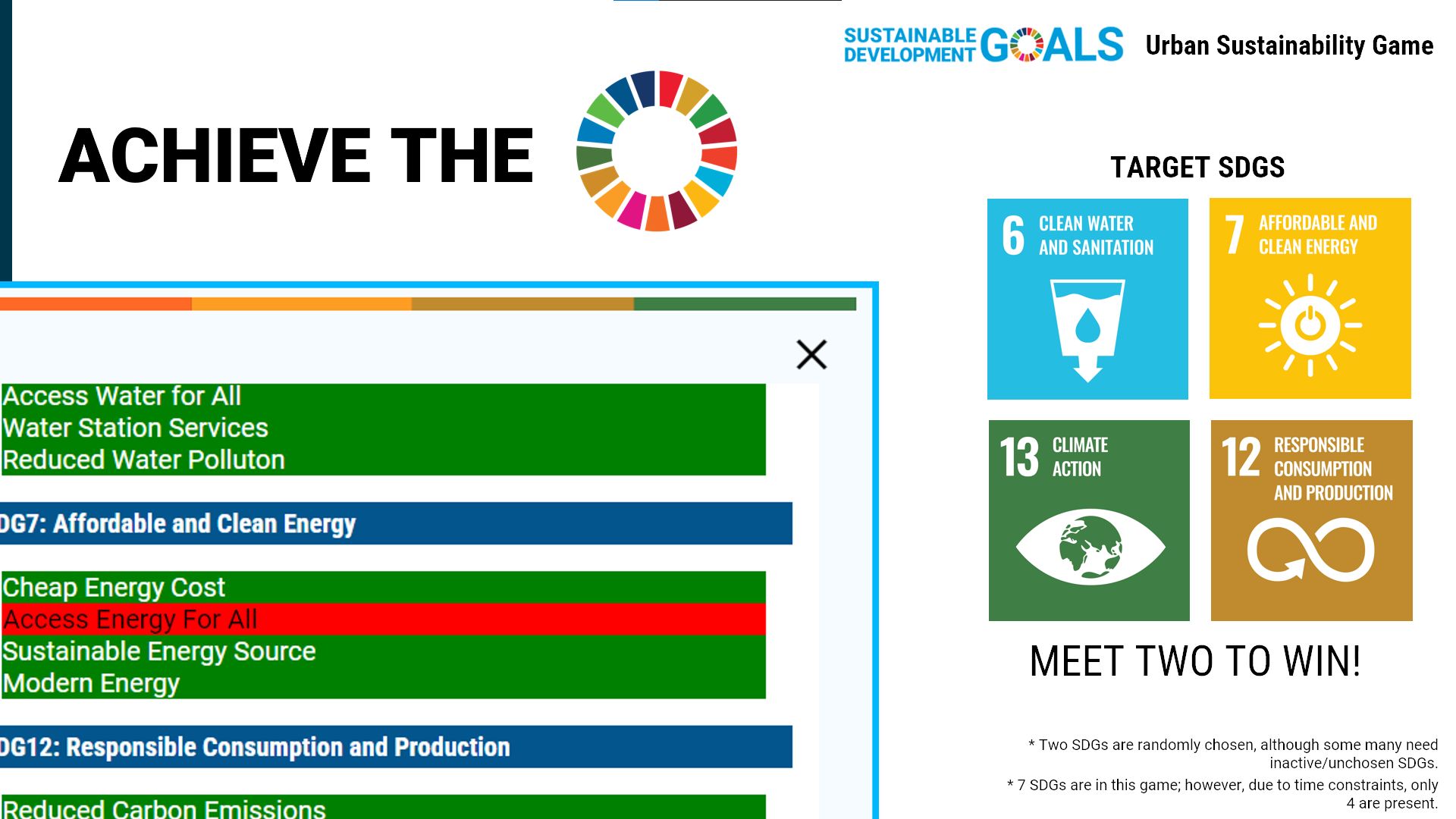 SDG: The Urban Sustainability Game | Devpost