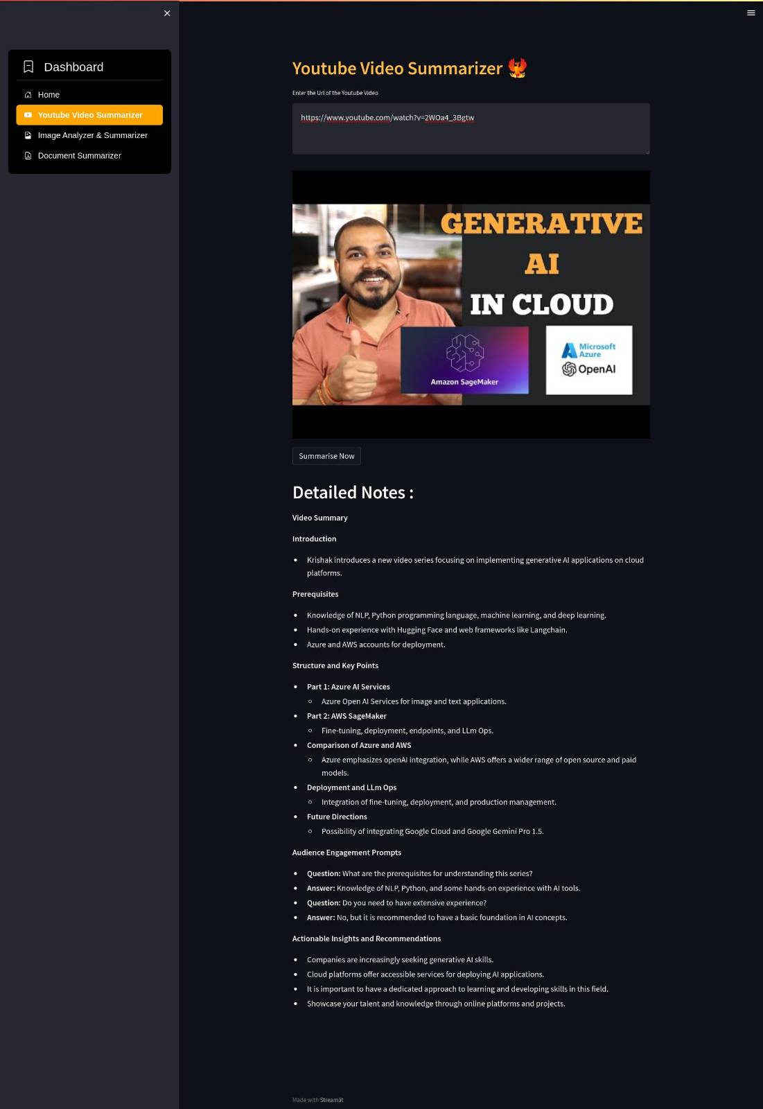 Multimodal Data Summarisation Using Gemini | Devpost