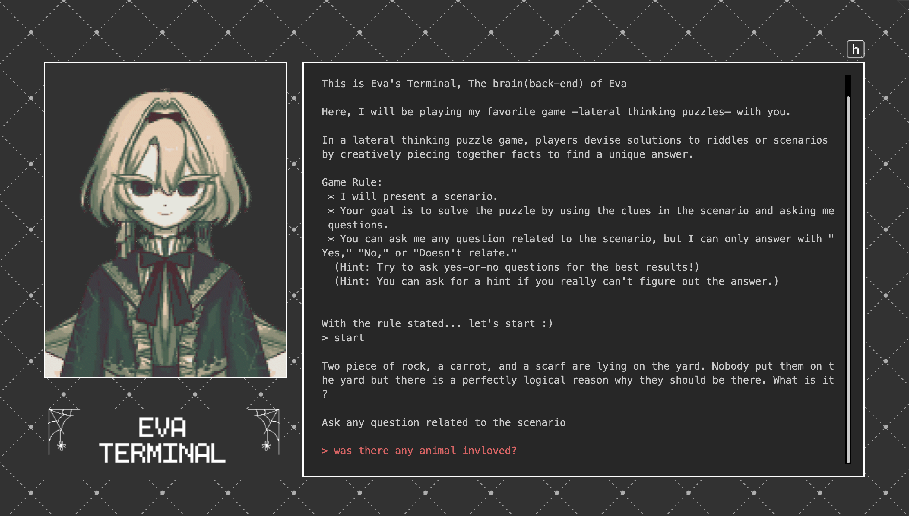 Spider Mansion - Eva Terminal | Devpost