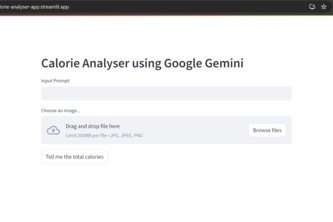 Calorie analyser | Devpost