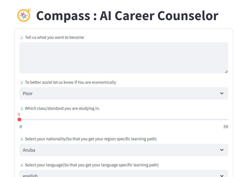Compass : AI Career Counselor | Devpost
