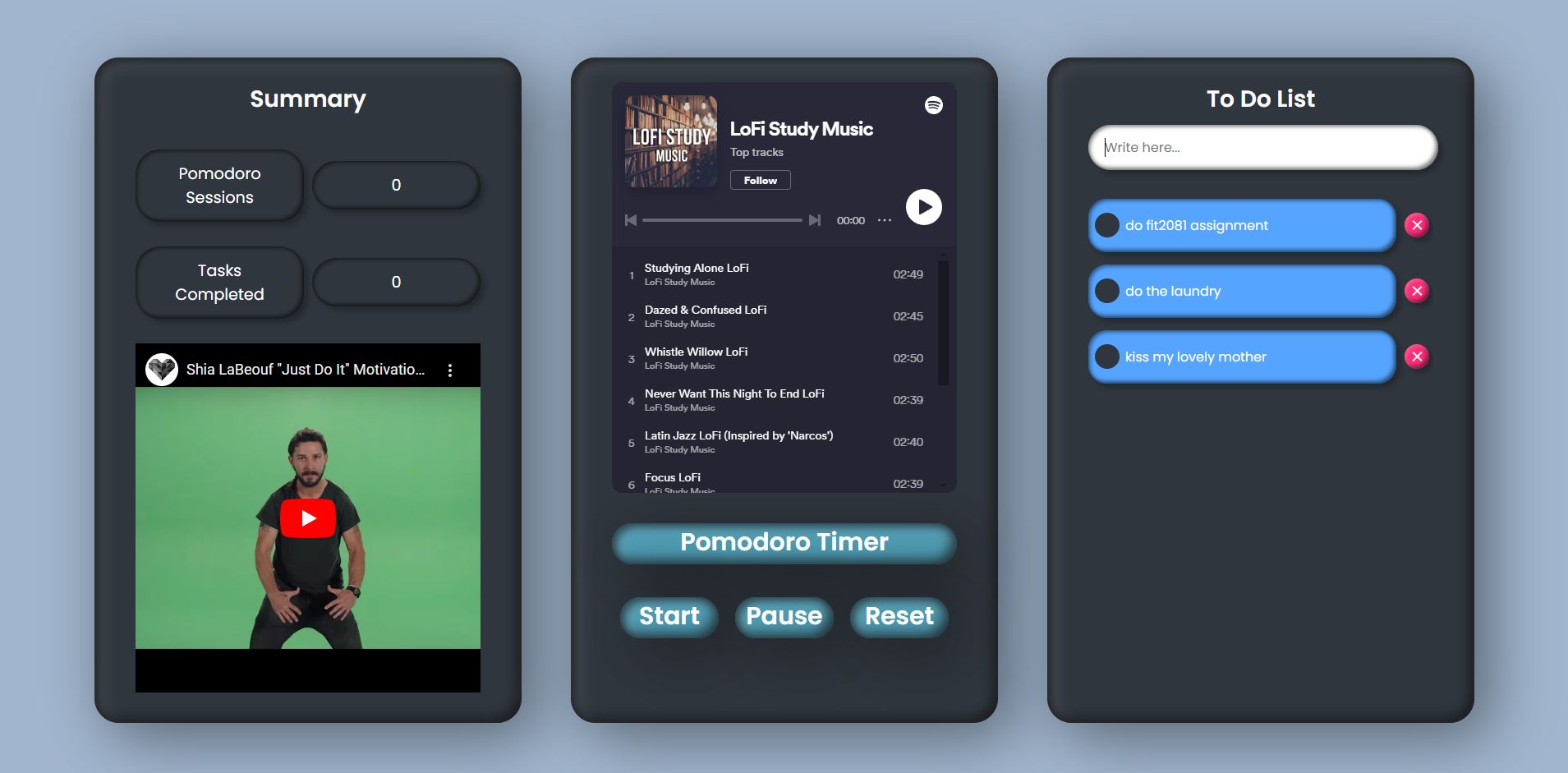 Productivity Website | Devpost