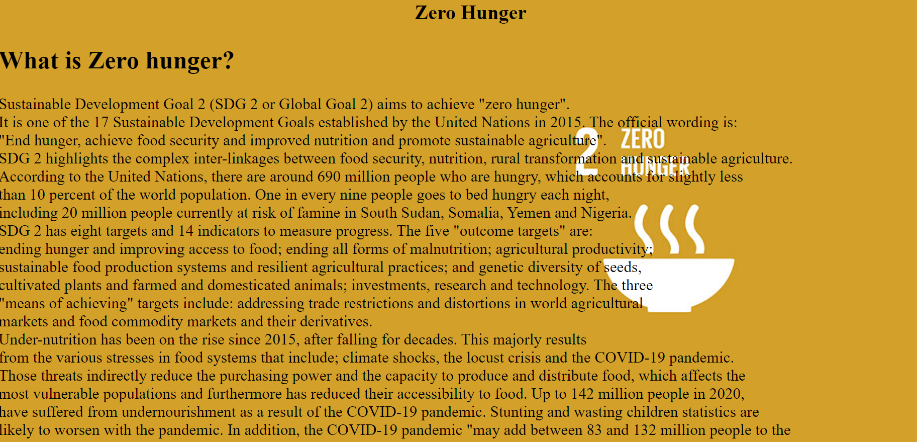 Zero Hunger | Devpost