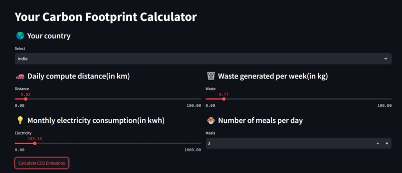 Your Carbon Footprint Calculator | Devpost