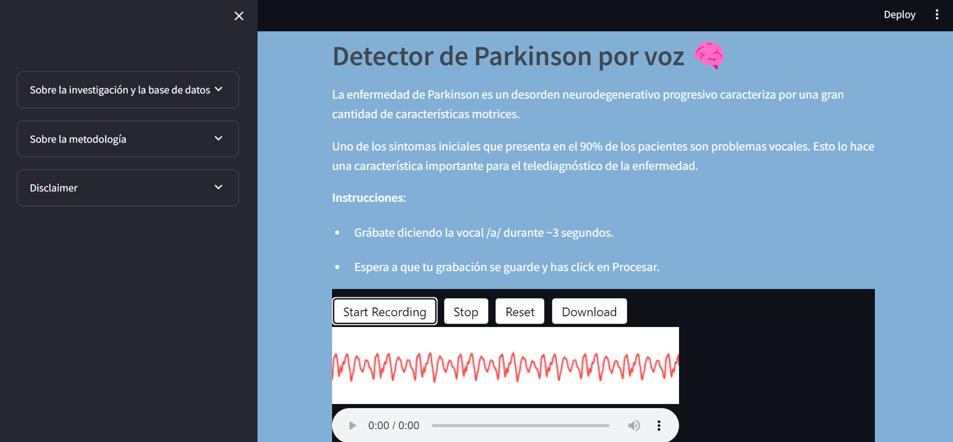 Detección de Parkinson a Través de la Voz con IA | Devpost