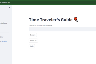 Time Traveler's Guide | Devpost