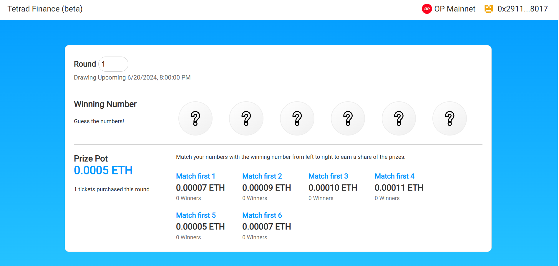 Tetrad Lottery | Devpost