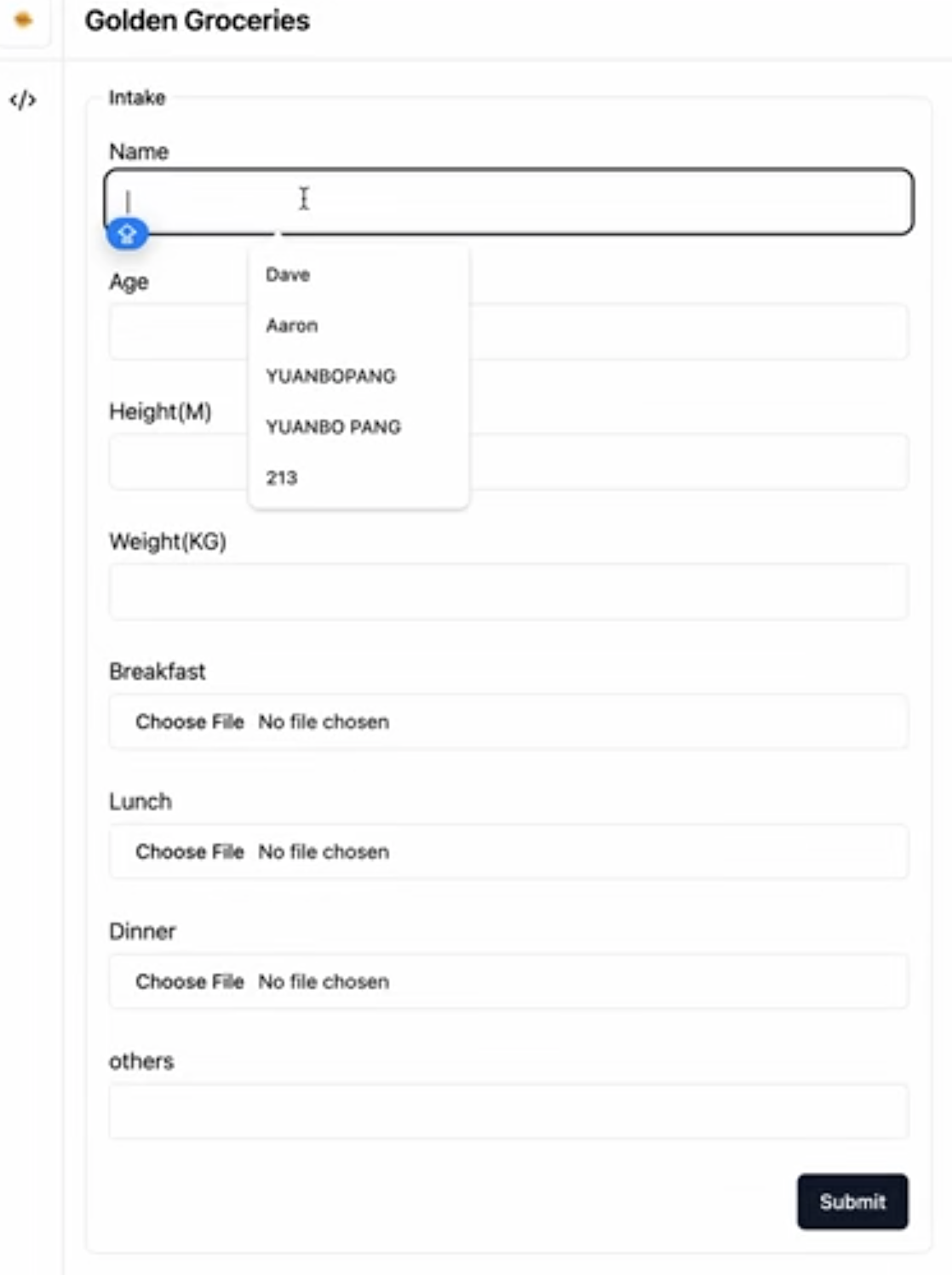 Golden Groceries | Devpost