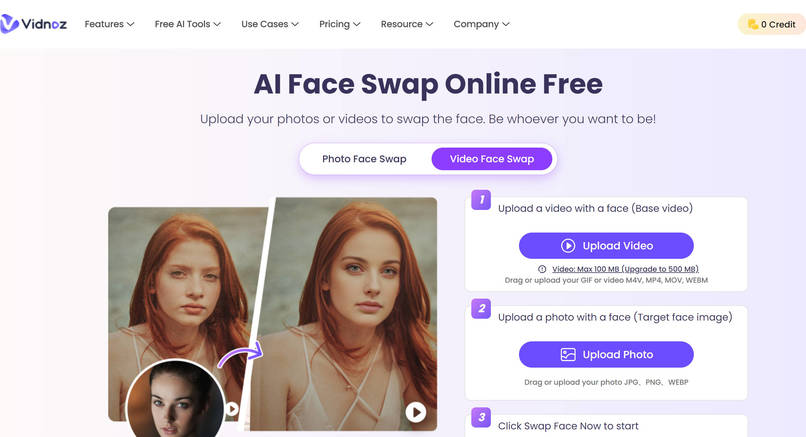 Vidnoz: Free Face Swap AI for Video? | Devpost