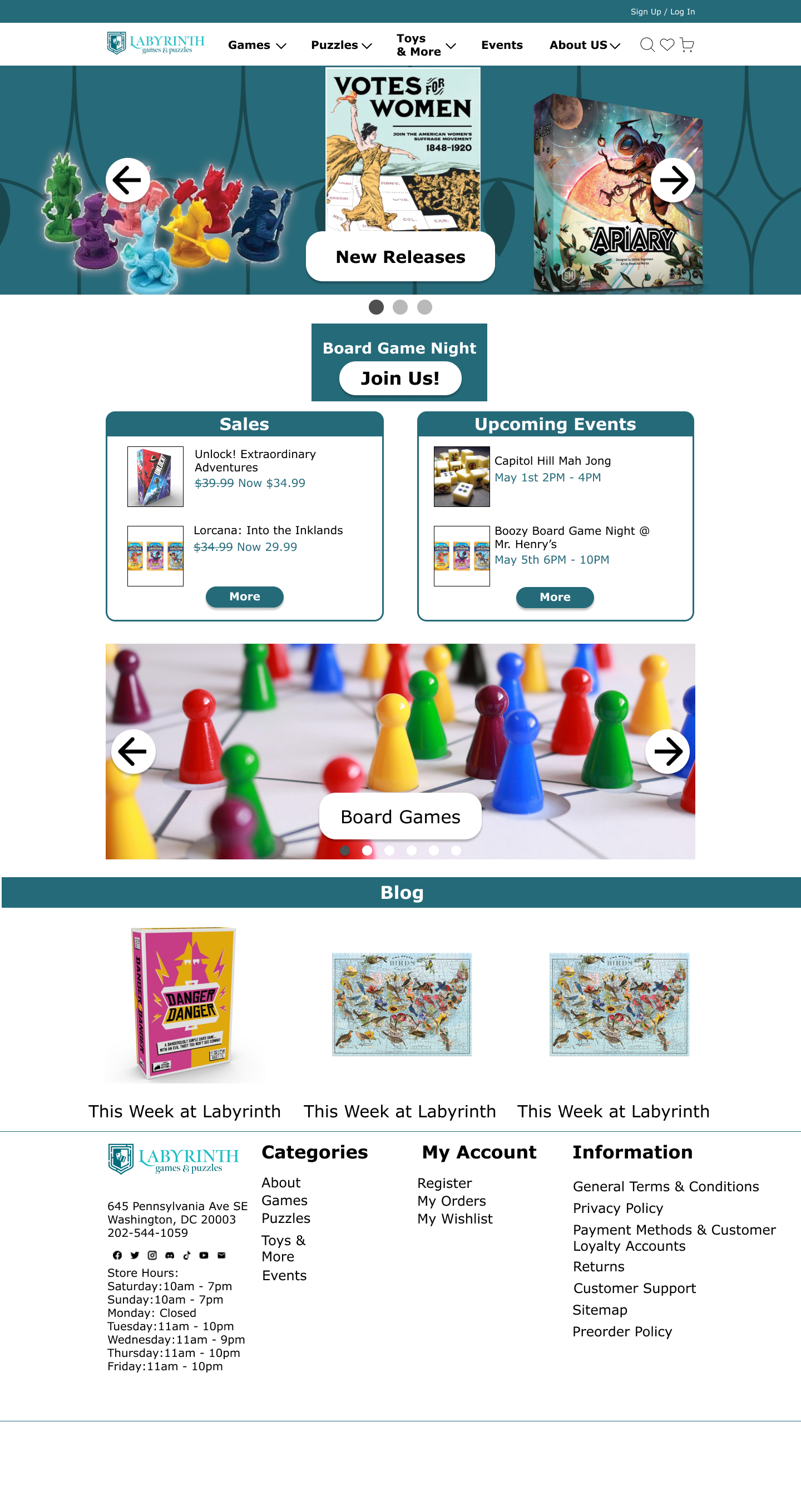 Labyrinth Games & Puzzles Website Redesign | Devpost