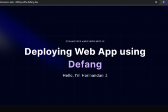 Next js app deploy using Defang | Devpost
