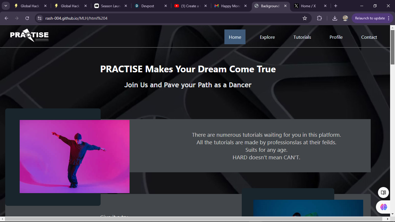 Redesign my favourite website | Devpost