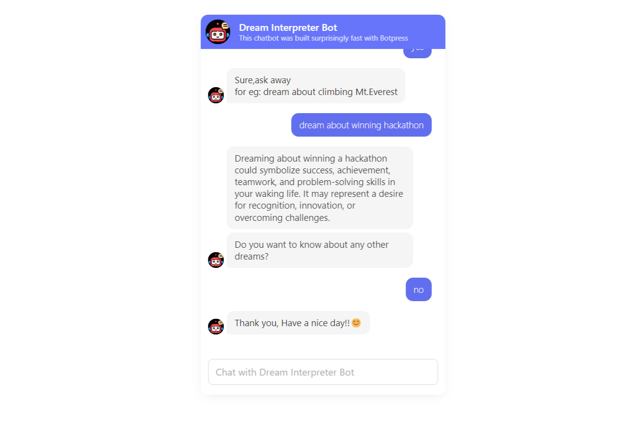 Dream Interpreter Bot | Devpost