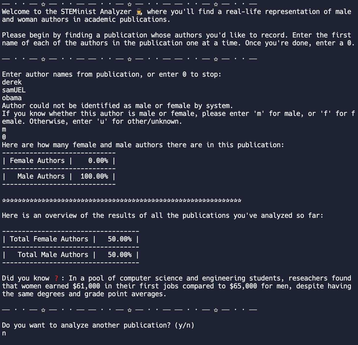 STEMinist Analyzer | Devpost