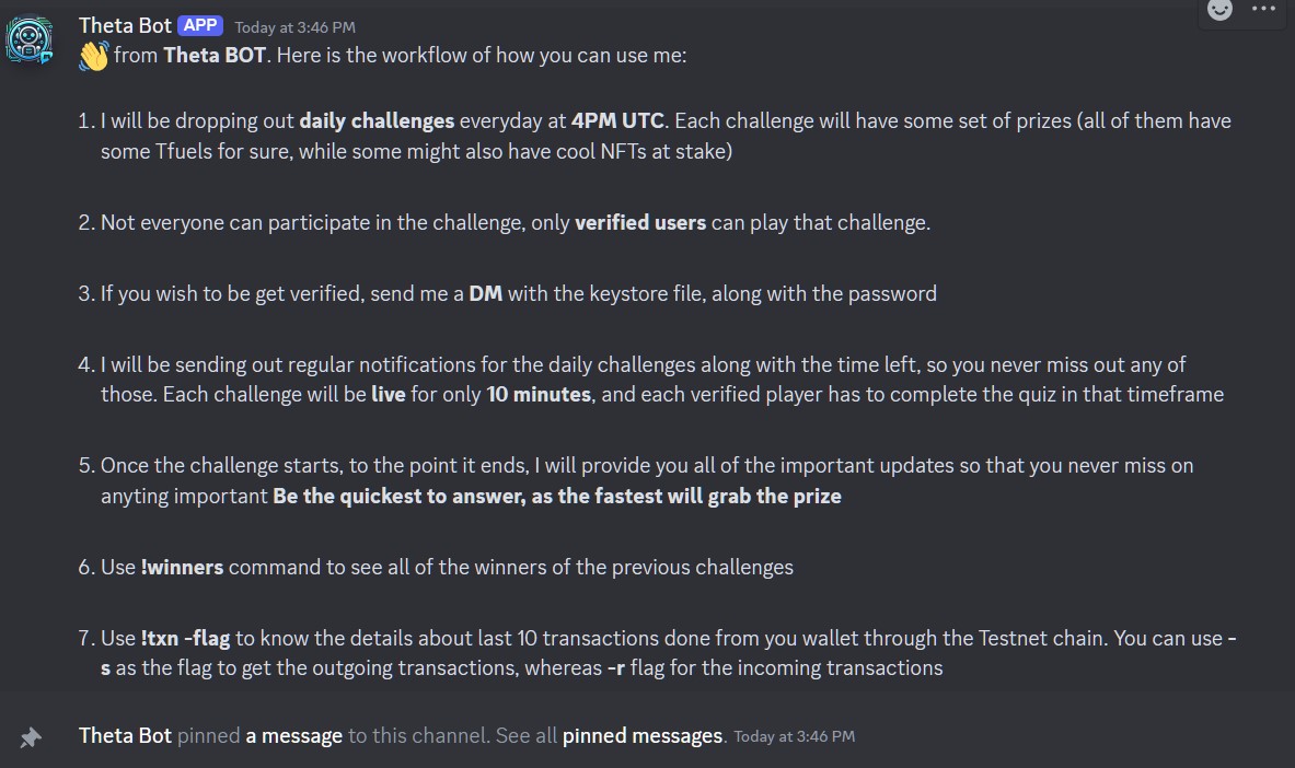 Theta's Discord Bot | Devpost