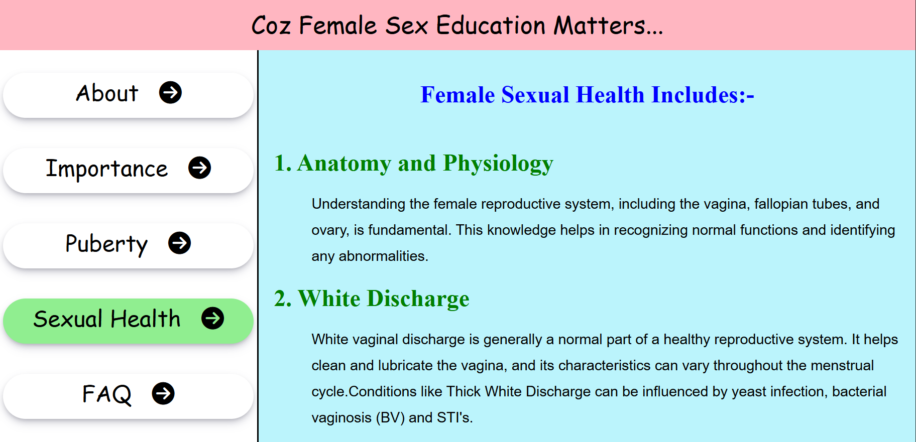 Edusex Coz Sex Education Matters Devpost