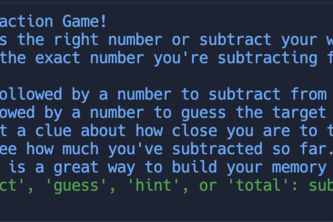 Subtraction Showdown | Devpost