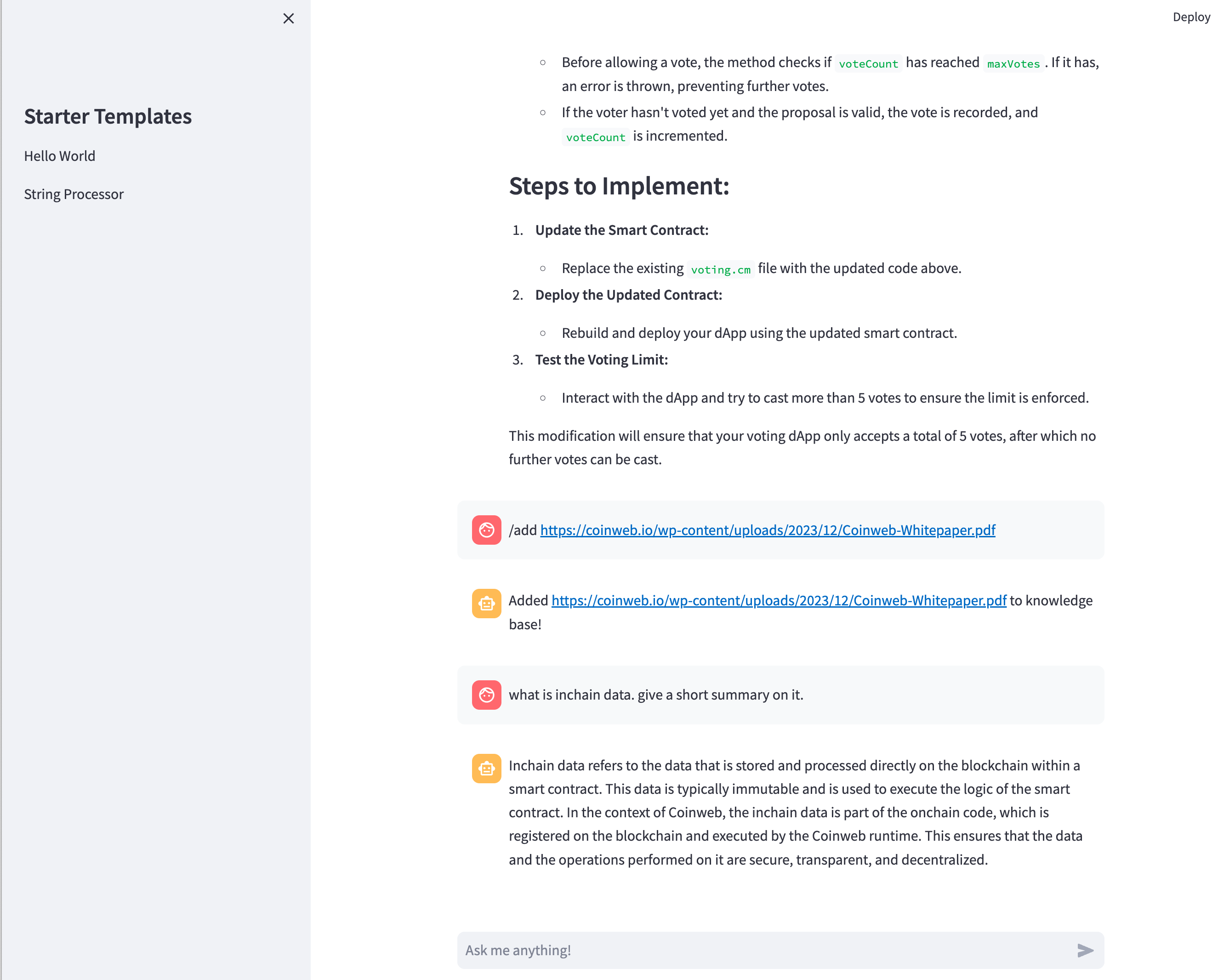 Aidapp Coinweb Ai Dapp Builder 10x Dapp Dev Speed Using Ai Devpost