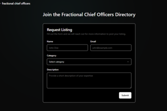 Fractional Chief Officers | Devpost