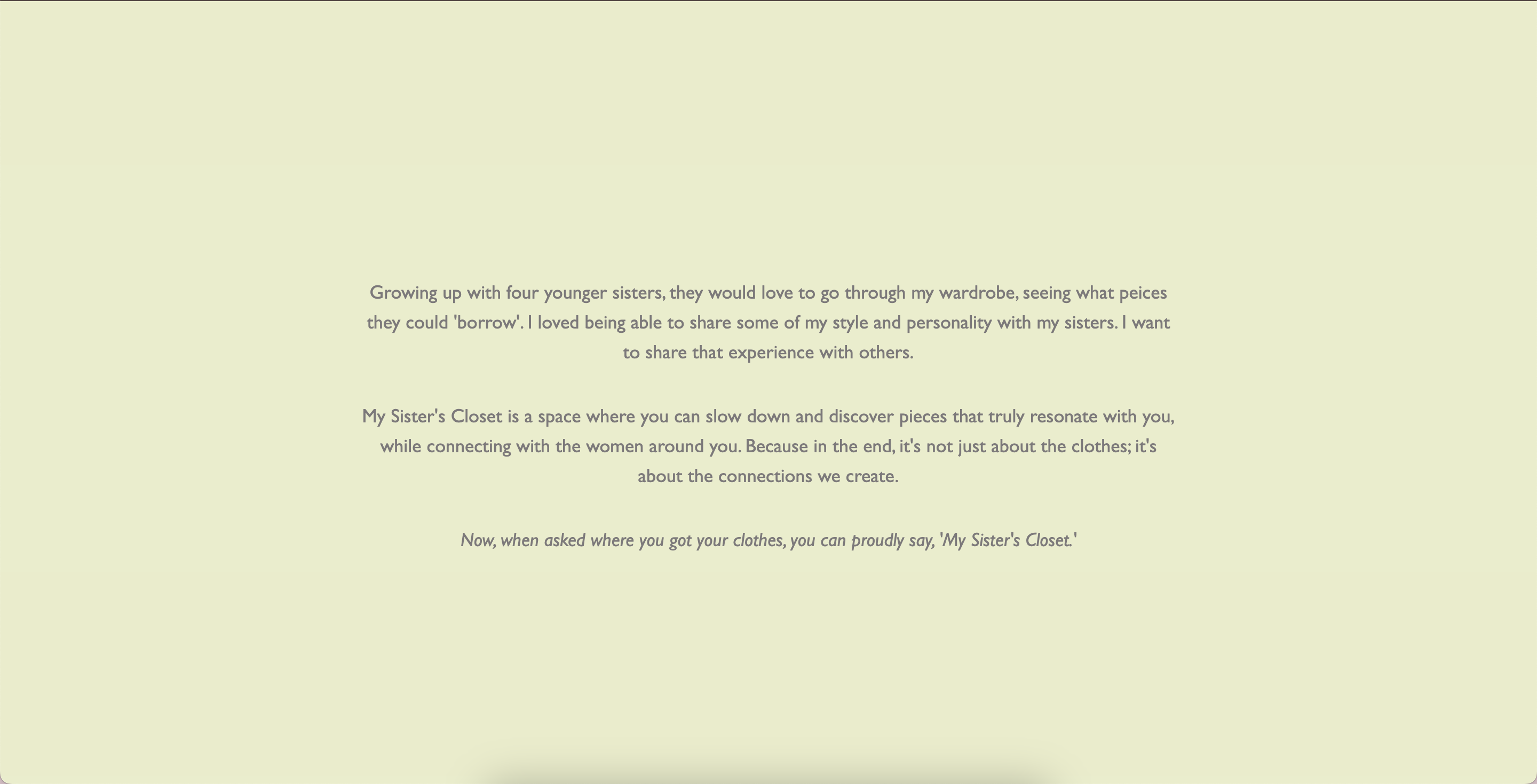 my sister's closet | Devpost