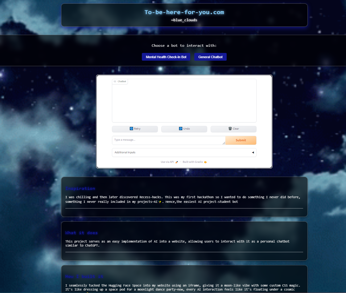 tobeherefor-you.chat | Devpost