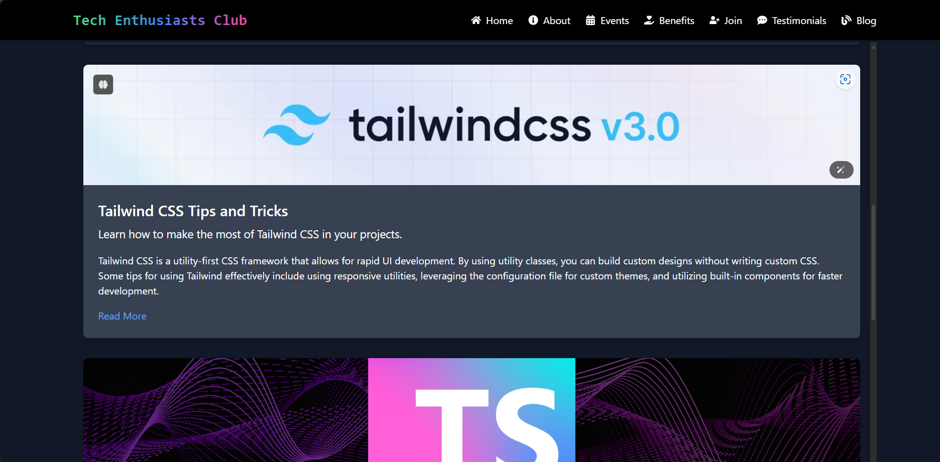 TechEnthusiast club Website | Devpost
