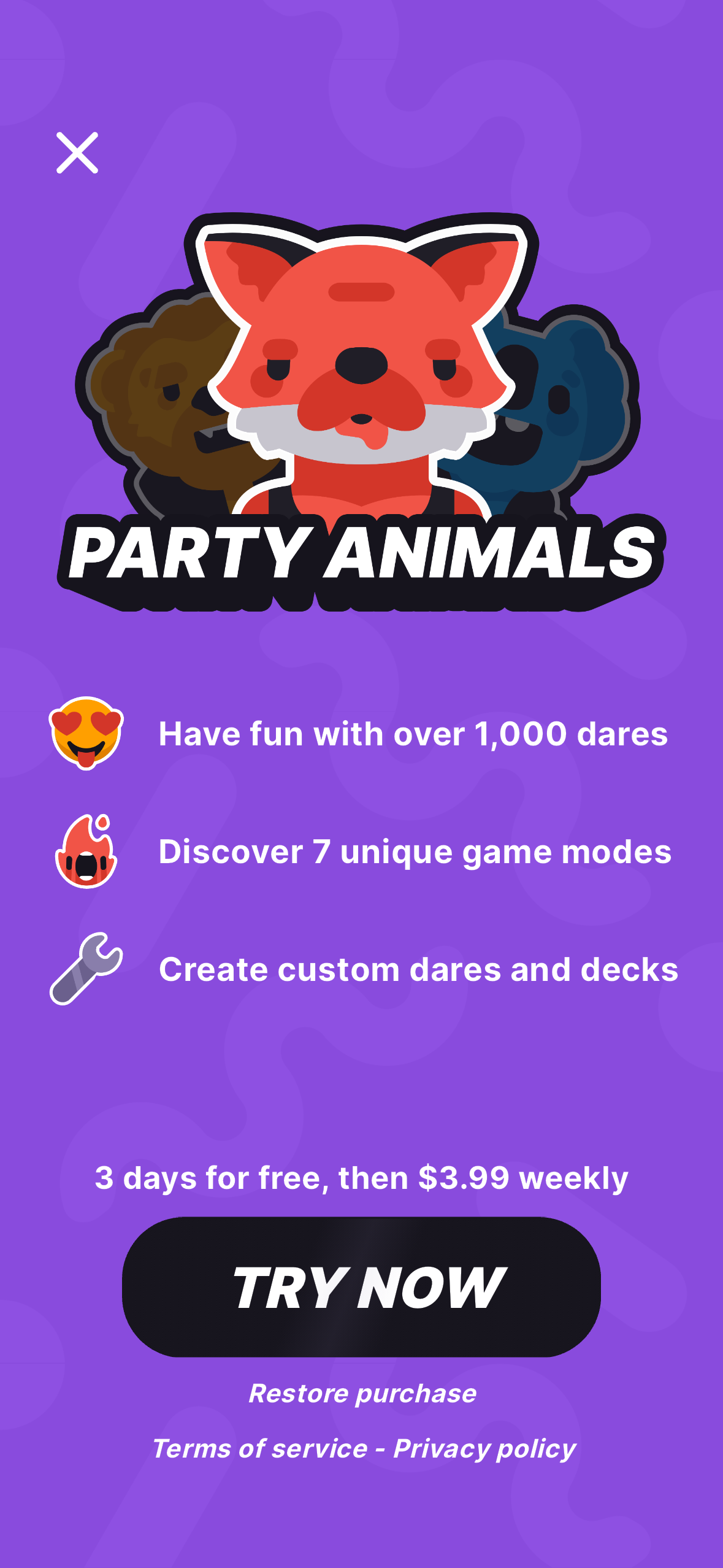 Party Animals! - Truth or Dare Game | Devpost