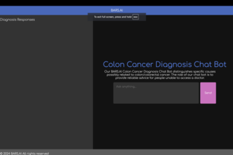 BARS.AI : Colon Cancer Chat Bot | Devpost