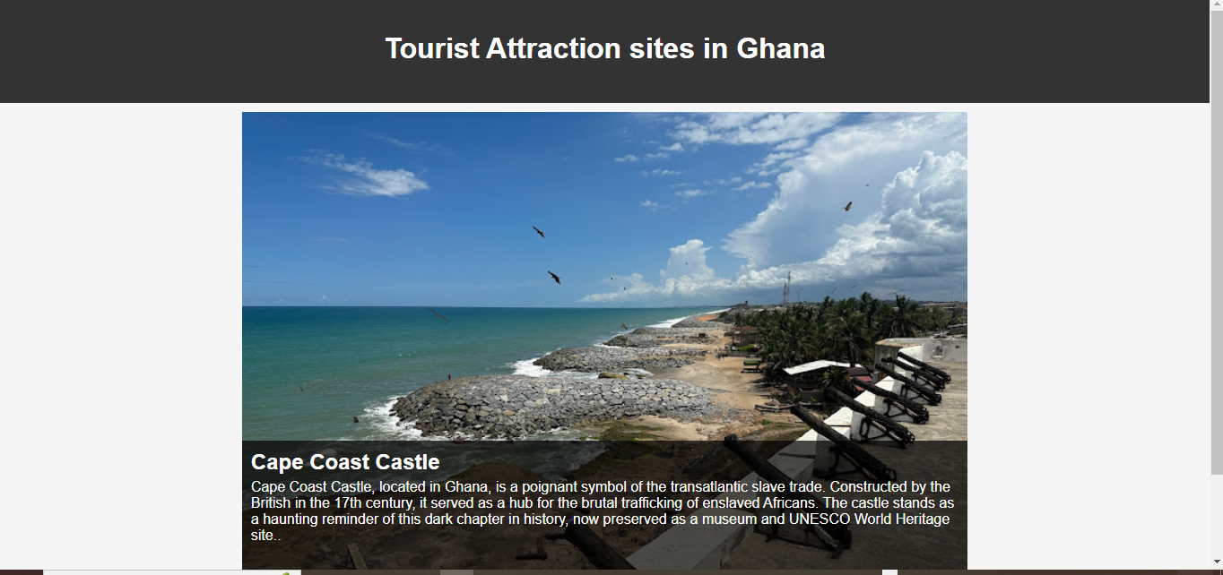 Ghana tourist attraction website | Devpost