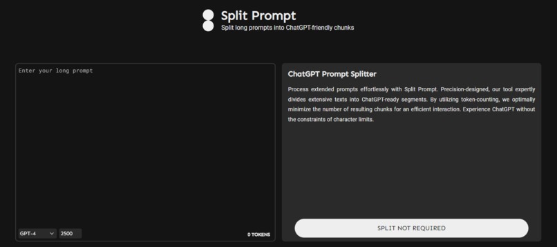 SplitPrompt - ChatGPT Prompt Splitter | Devpost