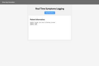 Real Time Symptom Logging | Devpost