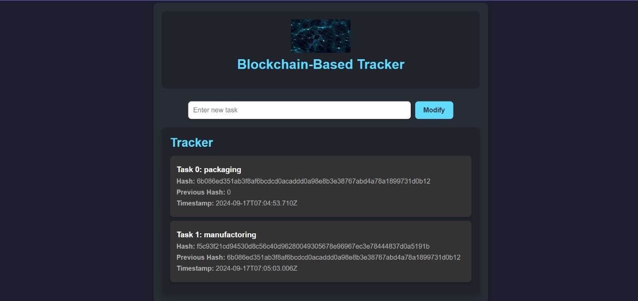 Blockchain based Tracker | Devpost