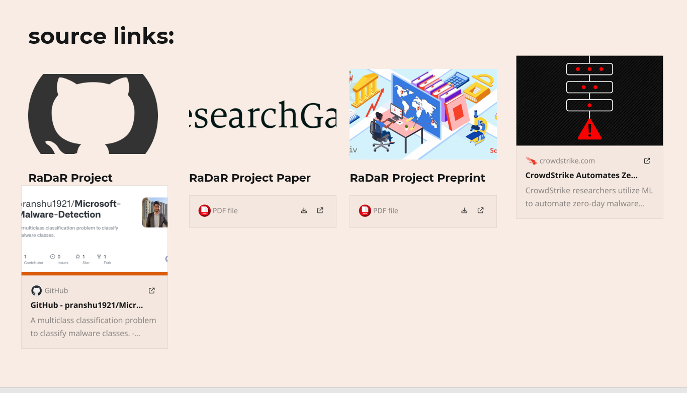 Malware data (RaDaR) | Devpost